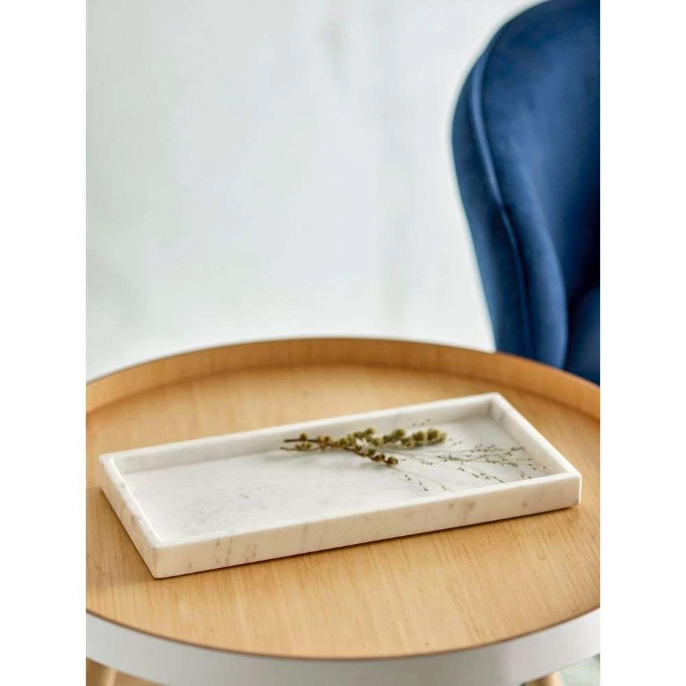 Majsa Tray L38 White Marble Bloomingville